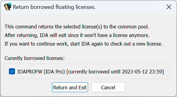Igor’s Tip of the Week #139: License borrowing – Hex Rays