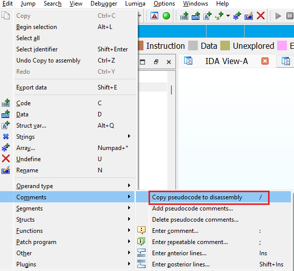 Igor S Tip Of The Week 153 Copying Pseudocode To Disassembly Hex Rays