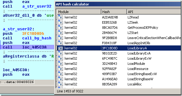 Calculating API hashes with IDA Pro – Hex Rays