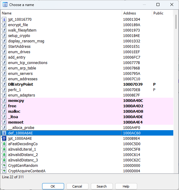 Igor’s Tip of the Week #163: Names list – Hex Rays