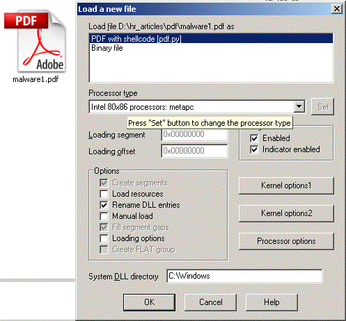 PDF file loader to extract and analyse shellcode – Hex Rays