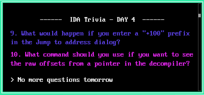 IDA Trivia – Test your IDA knowledge! DAY 5 – Hex Rays