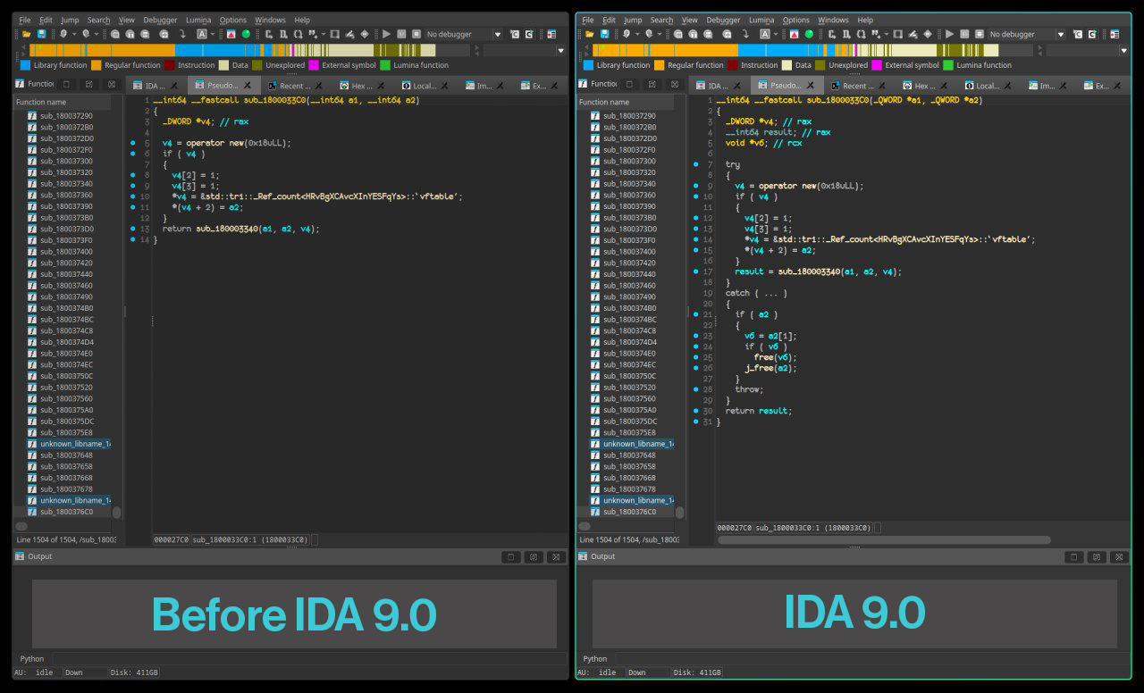 Unveiling IDA Pro 9.0: C++ Exceptions Support in the Decompiler