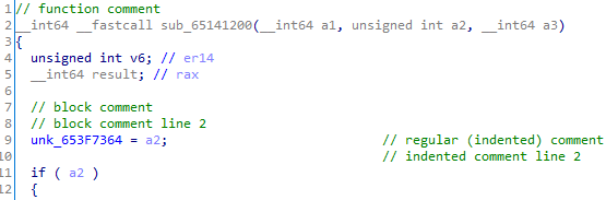 Igor’s tip of the week #14: Comments in IDA – Hex Rays